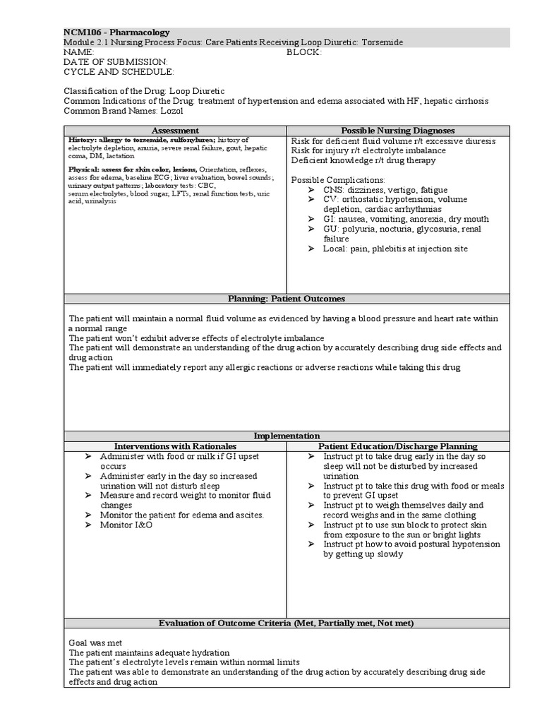 Loop Diuretics | PDF | Physiology | Medicine