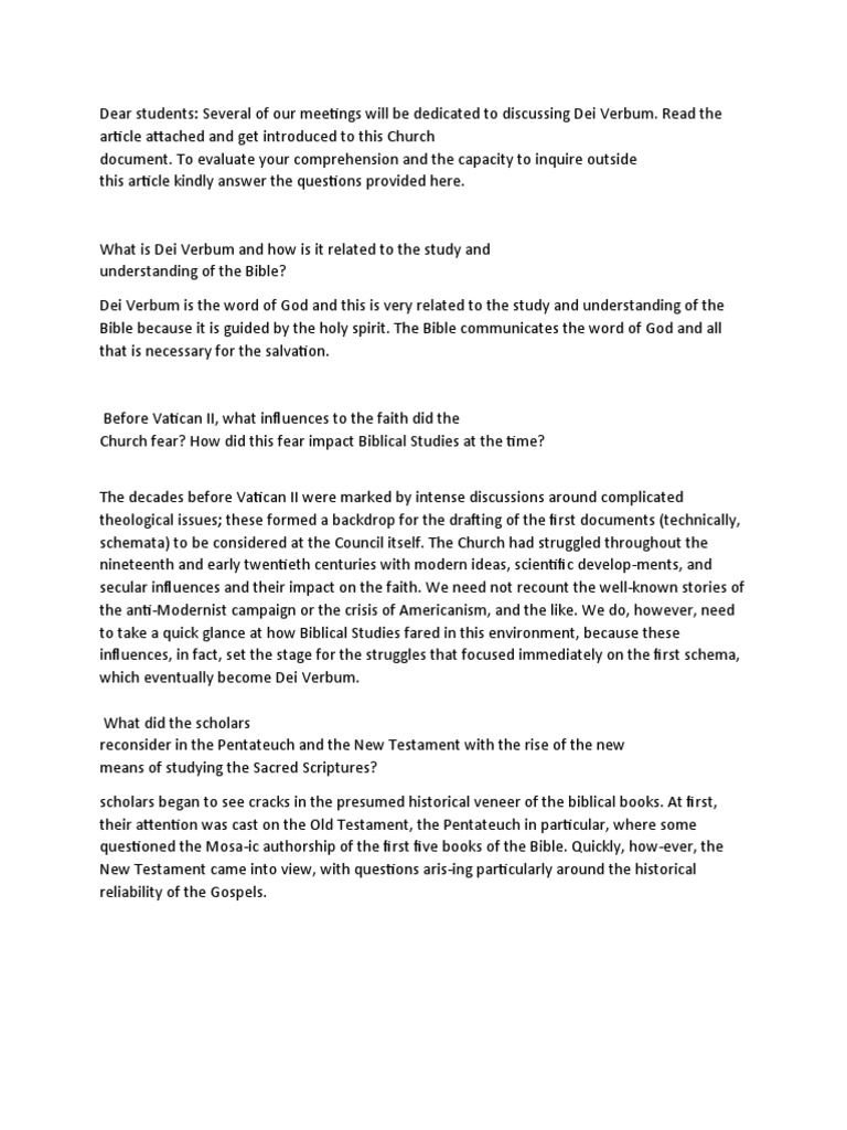 Intro To Sacred Scriptures | PDF | Bible | Theology