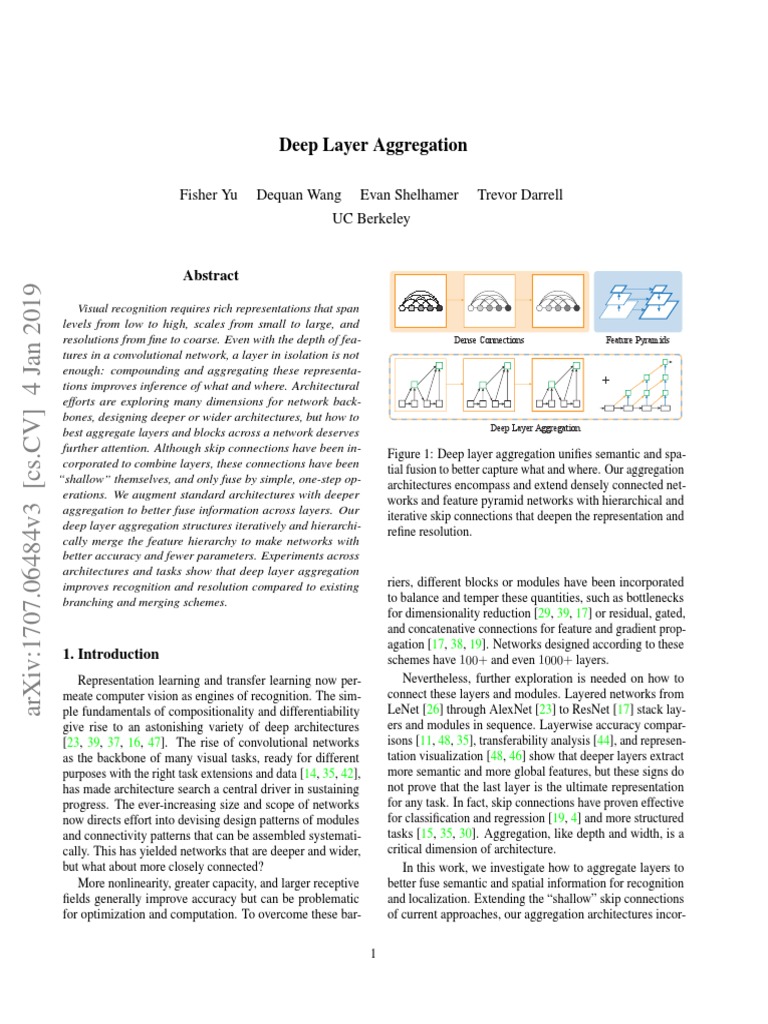 Deep Layer Aggregation | PDF | Cybernetics | Applied Mathematics