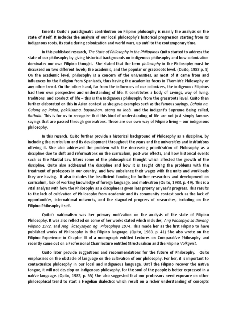 Emerita Quito | PDF | Philippines | Cognition