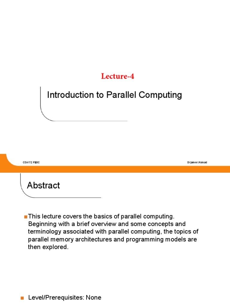 Lecture-4 Parallel hardware-Jameel-NNL | Download Free PDF | Parallel Computing | Central ...