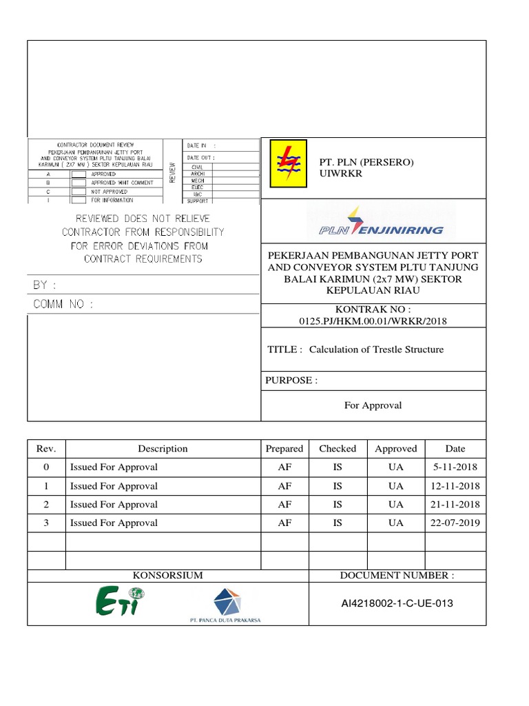 013 Calculation of Trestle Structure | PDF | Physical Quantities ...