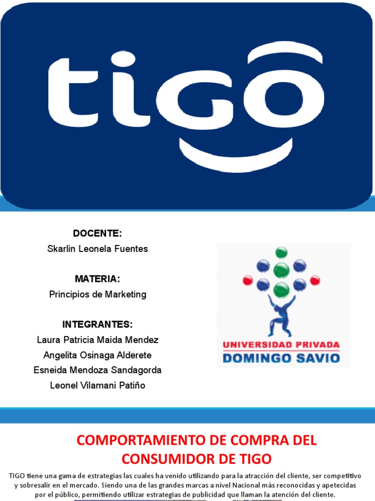 Presentación de TIGO UNIDAD 5 | PDF | Los consumidores | Marketing