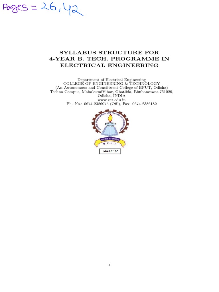 Btech SYLLABUS | Download Free PDF | Electrical Network | Eigenvalues And Eigenvectors