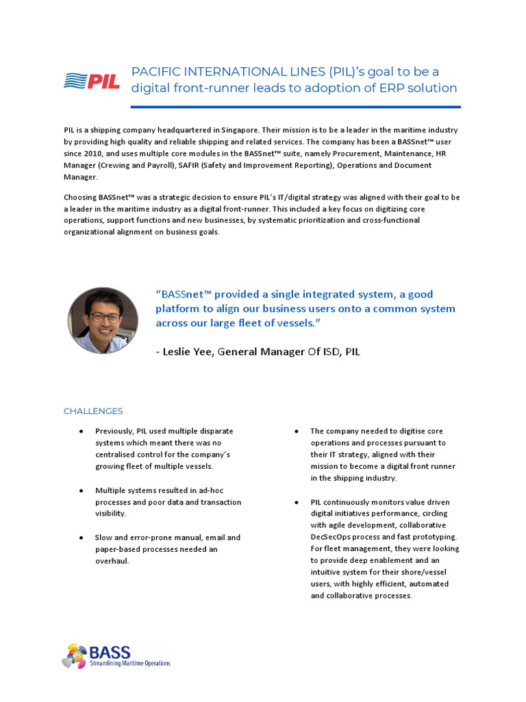 PIL Case Study Final | PDF | Automation | Enterprise Resource Planning