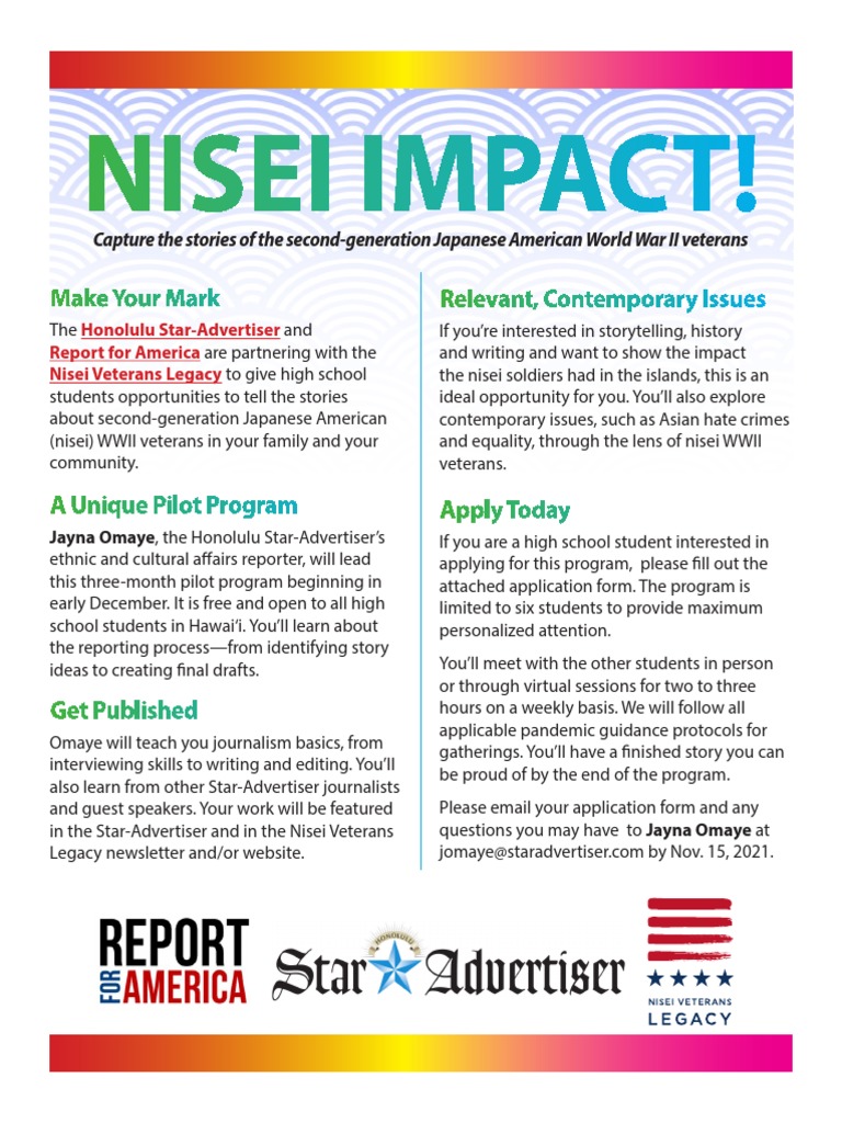 Nisei Impact Application Form | PDF | Honolulu