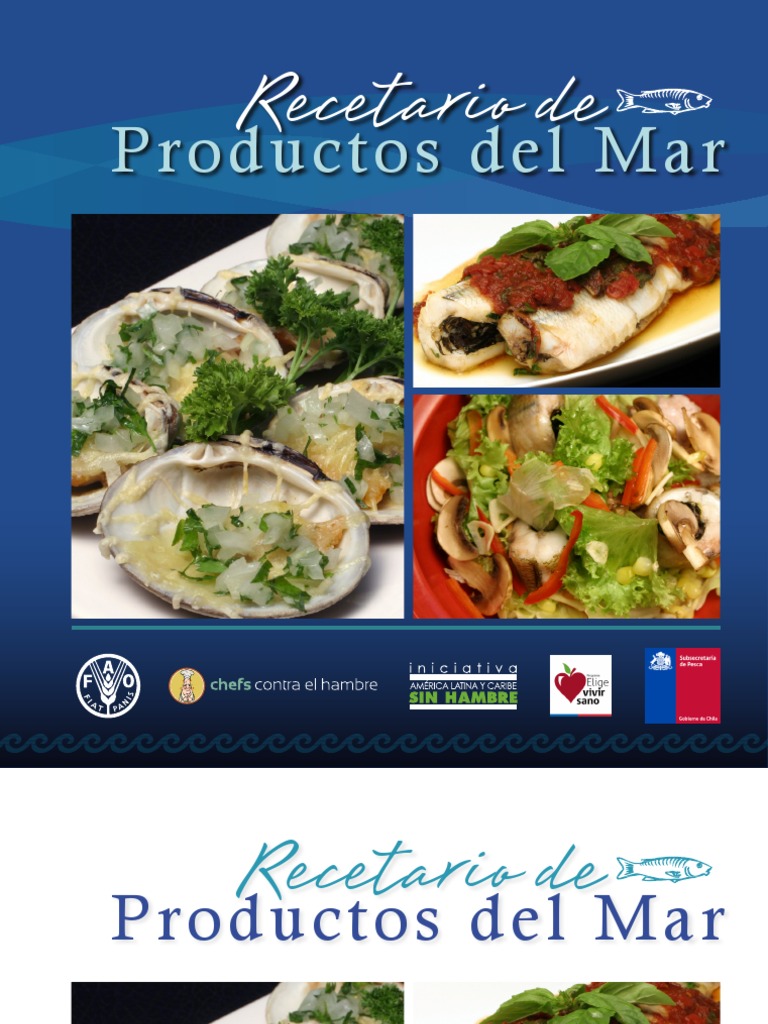 Recetario de Productos Del Mar | Alimentos | Organización de Comida y ...