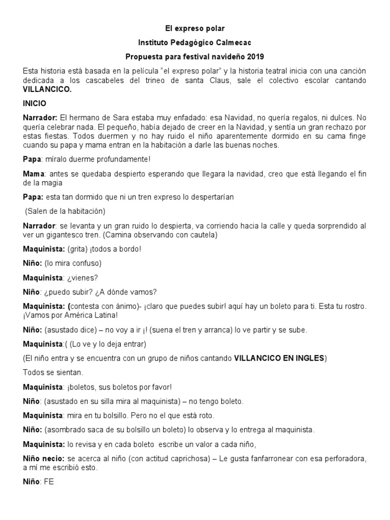 El Expreso Polar 2019 | PDF | Papá Noel | Navidad