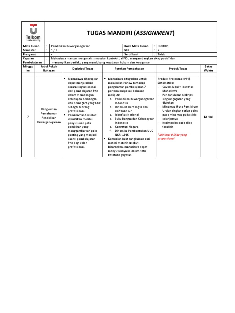 PB 7 - Tugas Mandiri (Assignment) | PDF