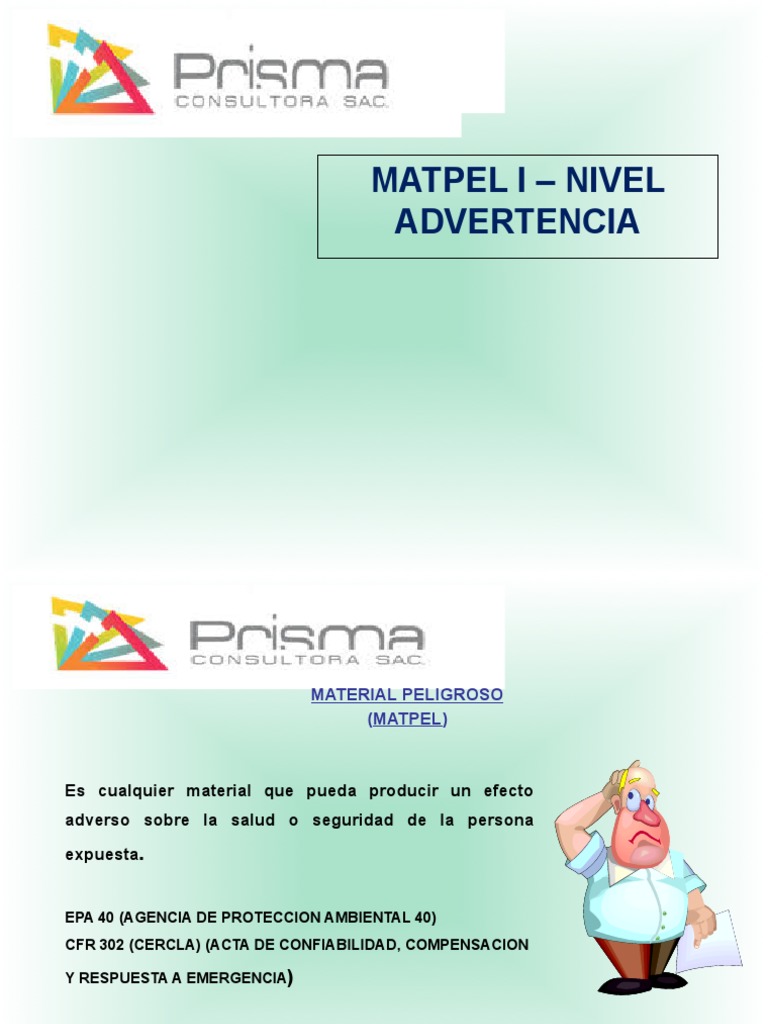 MATPEL Nivel I Advertencia | PDF | Mercancías peligrosas | Oxígeno