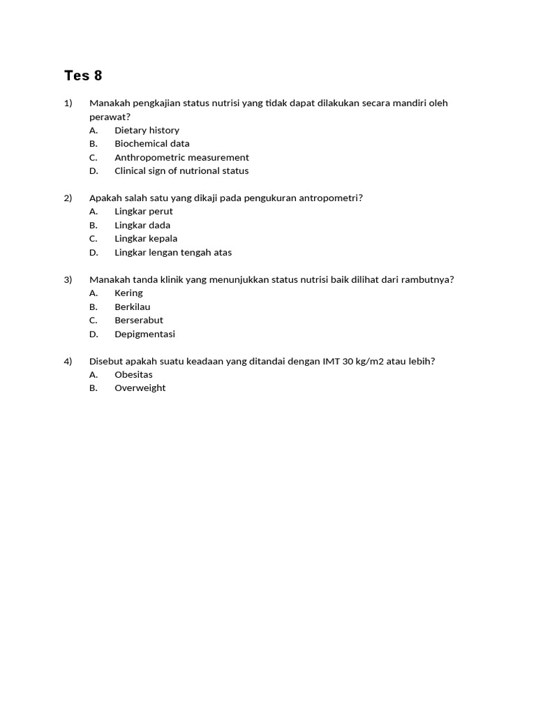 Tes 8 PKDM 2 | PDF | Kesehatan Holistik