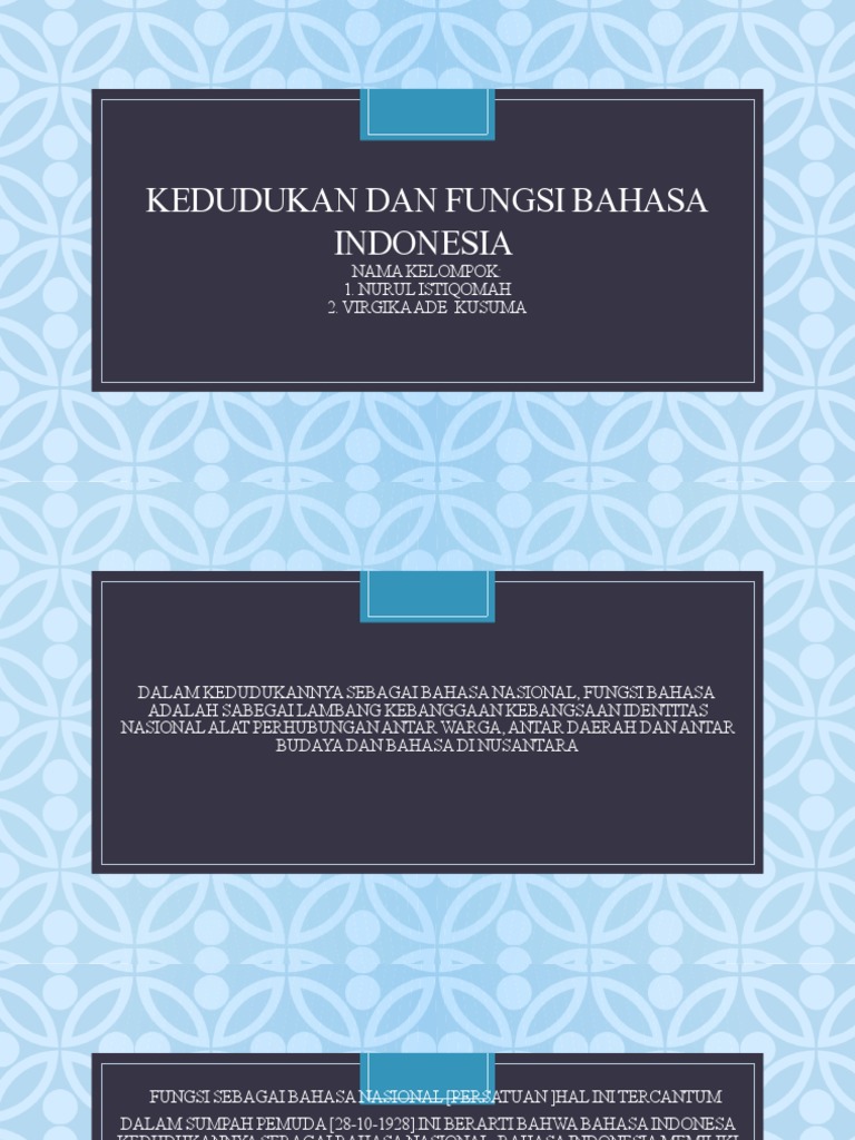 Fungsi dan Peran Bahasa Indonesia | PDF
