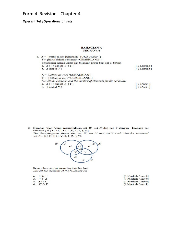 Form 4 Revision Chapter 4 | PDF