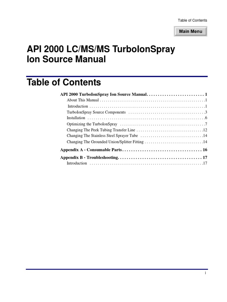 Api 2000 | PDF | Electrospray Ionization | Liquid Chromatography–Mass ...