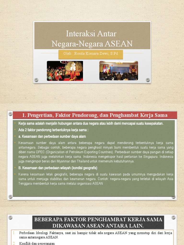 Interaksi Antar Negara-Negara ASEAN | PDF