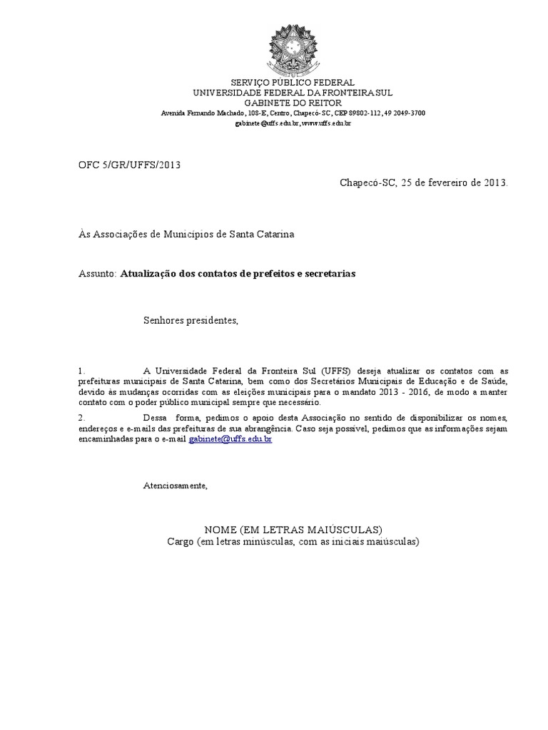 Modelo Oficio Circular | PDF