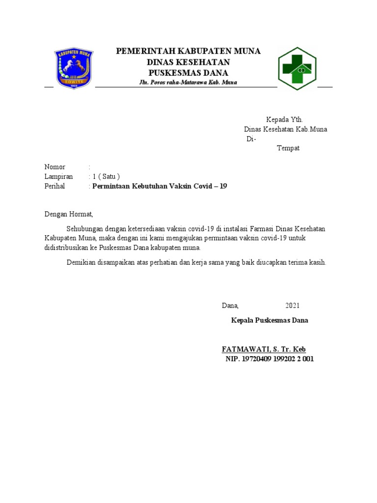 Permintaan Vaksin Covid PKM Dana | PDF