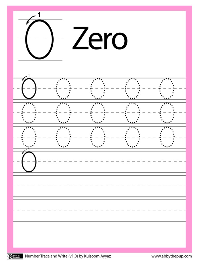 Number Trace and Write | PDF
