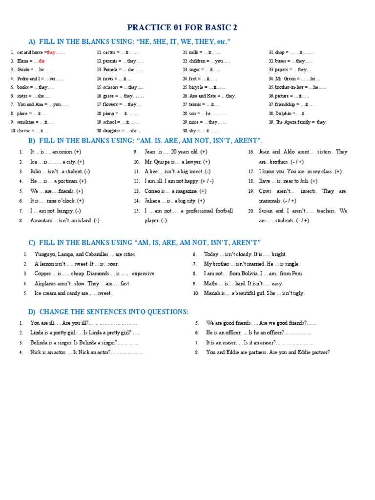 Practice 01 For Basic 2 | PDF