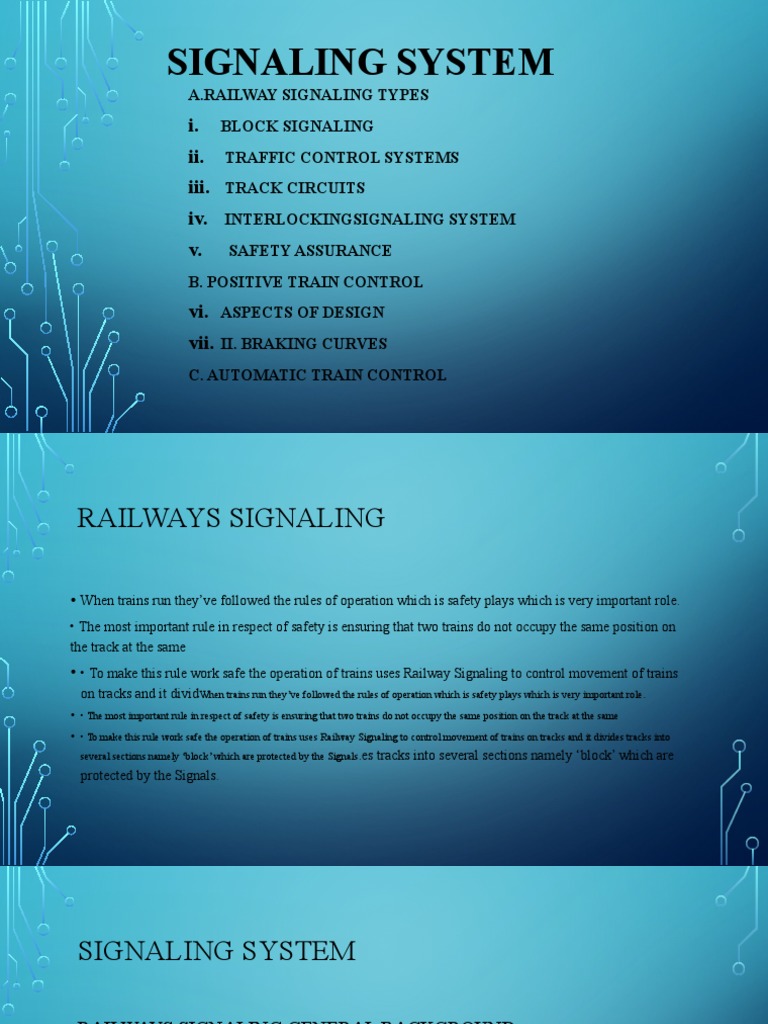 5.3 Signaling System | PDF | Rail Transport | Transportation Engineering