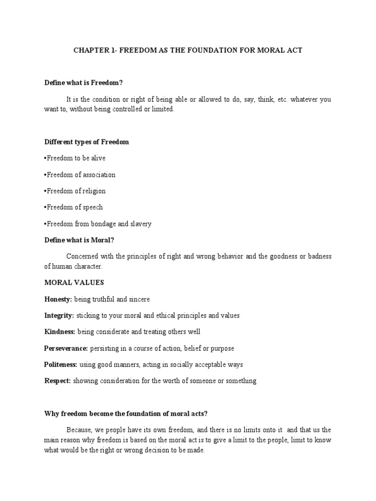 Ethics Written Report Chapter 1 6 | PDF | Morality | Reason