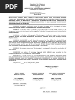 Sample Brgy Resolution | PDF | Devolution | Local Government