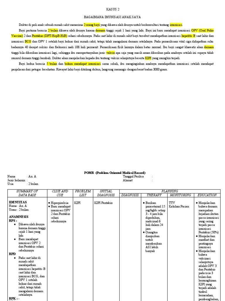 POMR Anak Kasus 2 | PDF