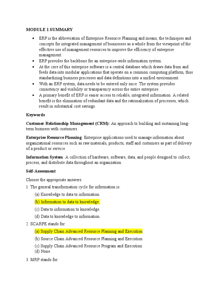An Overview of Enterprise Resource Planning Concepts and Management ...