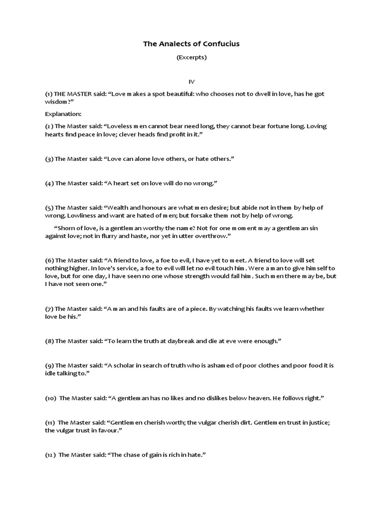 The Analects of Confucius | PDF