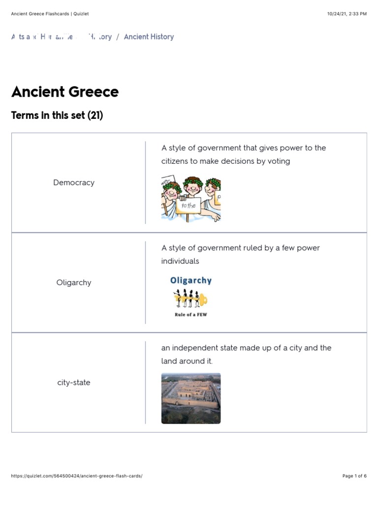 Ancient Greece Flashcards - Quizlet | PDF | Ancient Greece | Greece