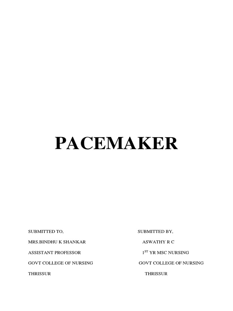 Pacemaker | PDF | Artificial Cardiac Pacemaker | Heart