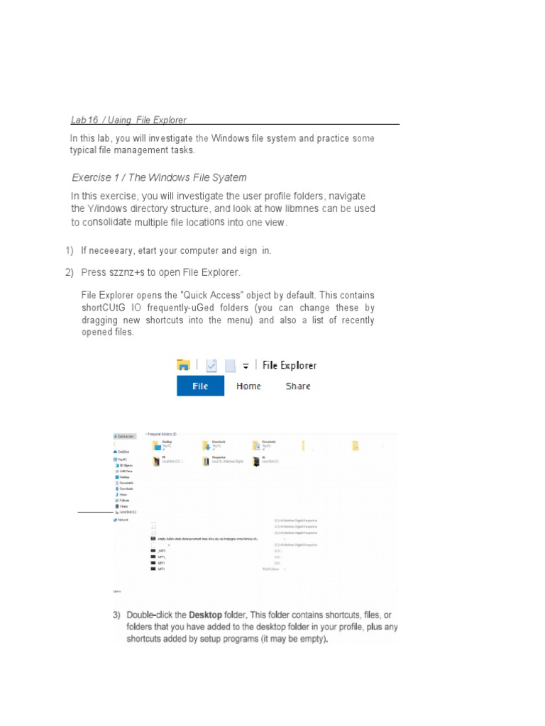 Windows File Management Lab Guide | PDF | Computer File | Microsoft Windows