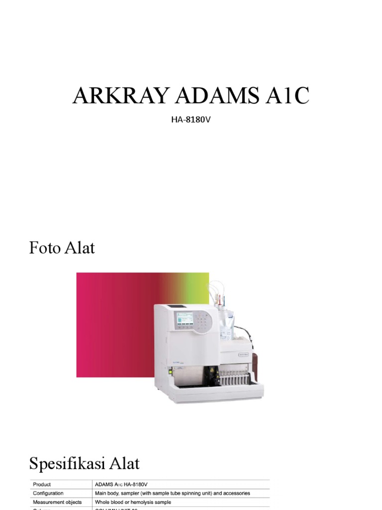 Arkray Adams A1C | PDF
