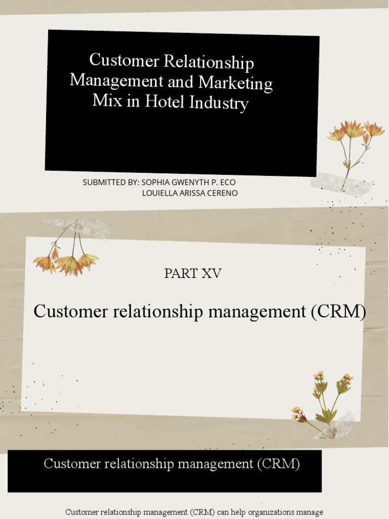 Customers Relationship Management and Marketing Mix in Hotel | PDF ...