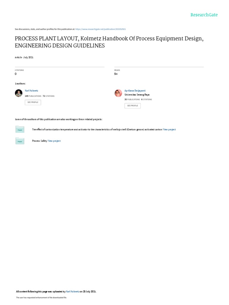ENGINEERING DESIGN GUIDELINES Process Plant Layout Rev01.1 | PDF | Engineering | Water