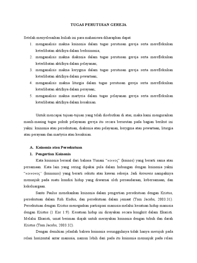 Tugas Perutusan Gereja Ok | PDF