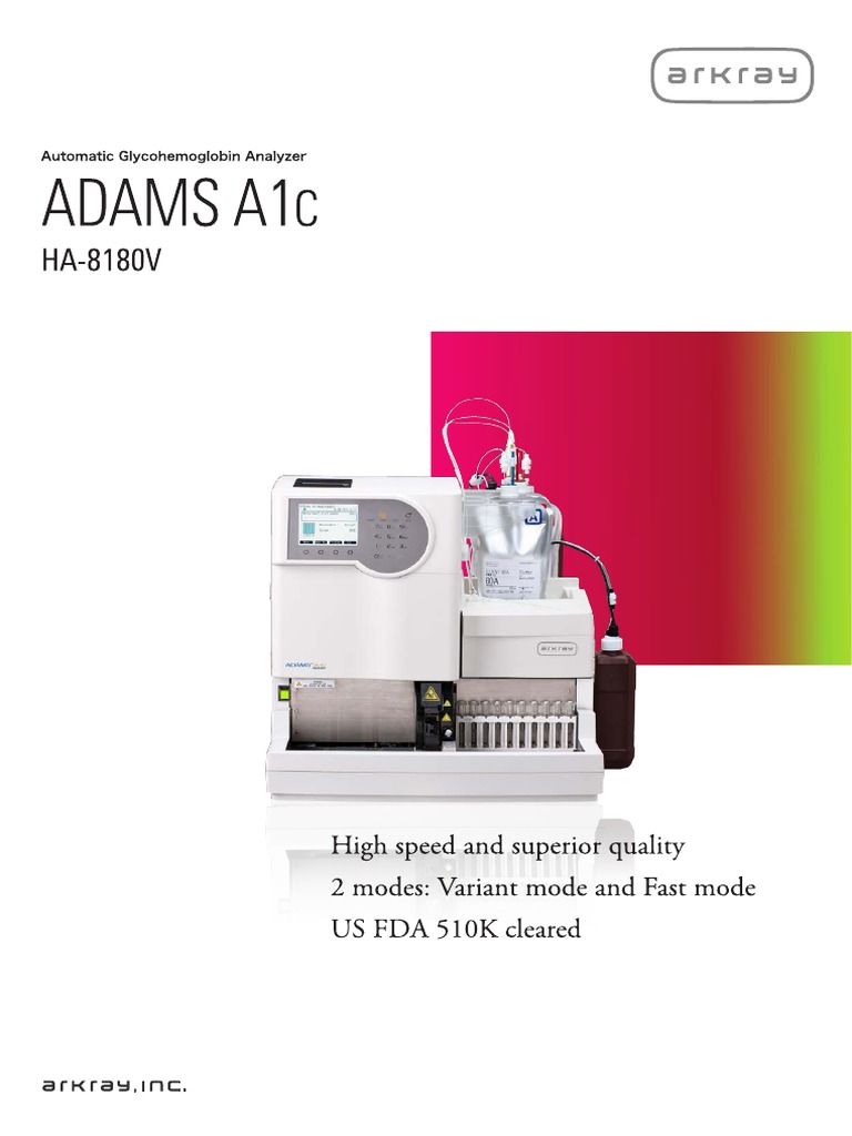 Arkray Adams A1c Lite HA-8380V - Brochure and Specification | PDF