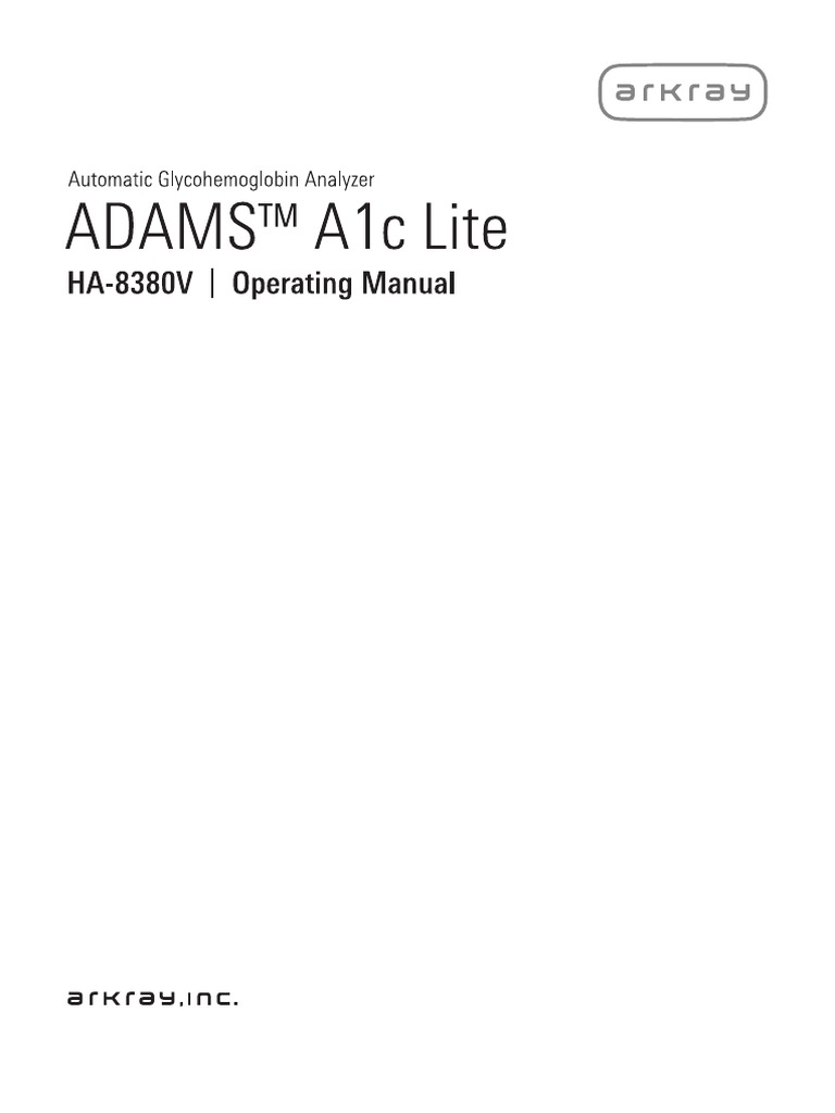 Arkray Adams A1c Lite HA-8380c | PDF | Electromagnetic Interference ...