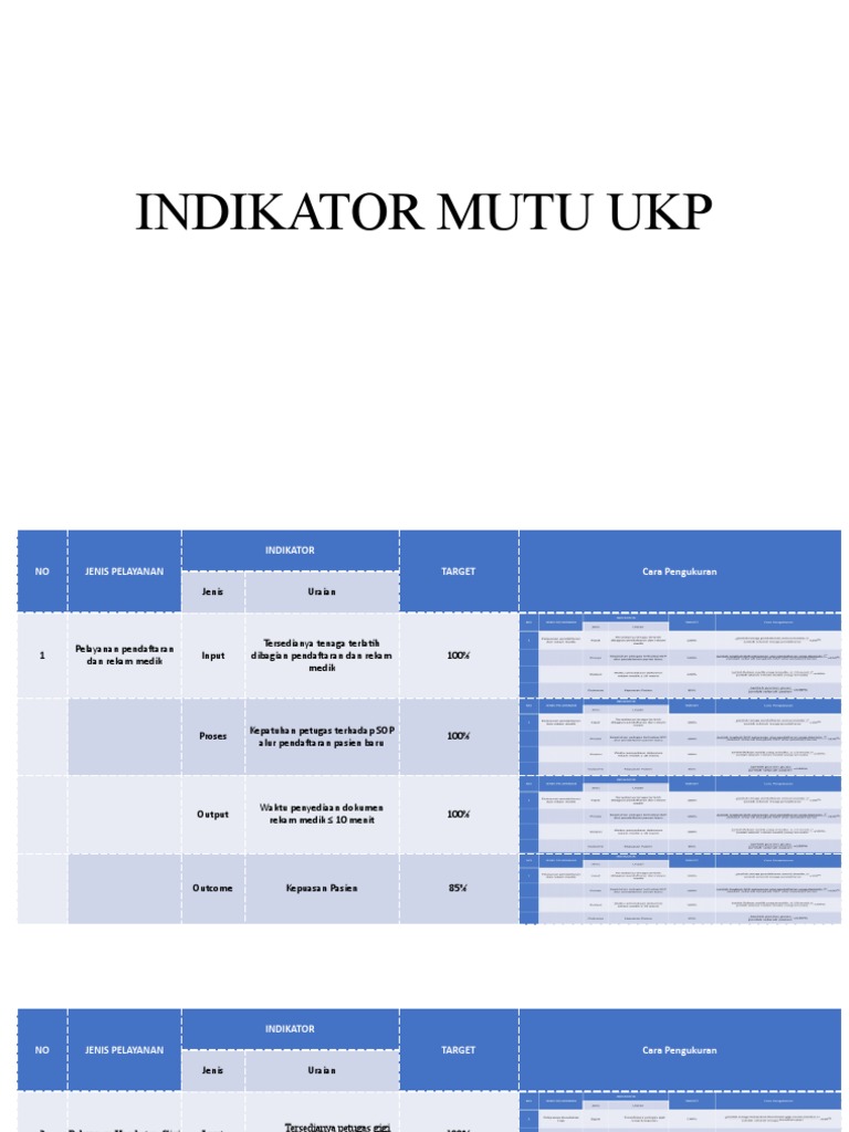 Indikator Mutu Ukp 2021 Edit | PDF