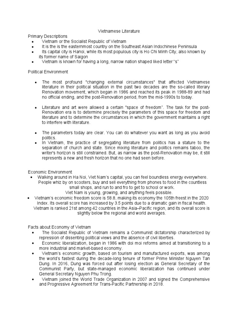 Overview of Vietnamese Literature | PDF | Poetry | Vietnam