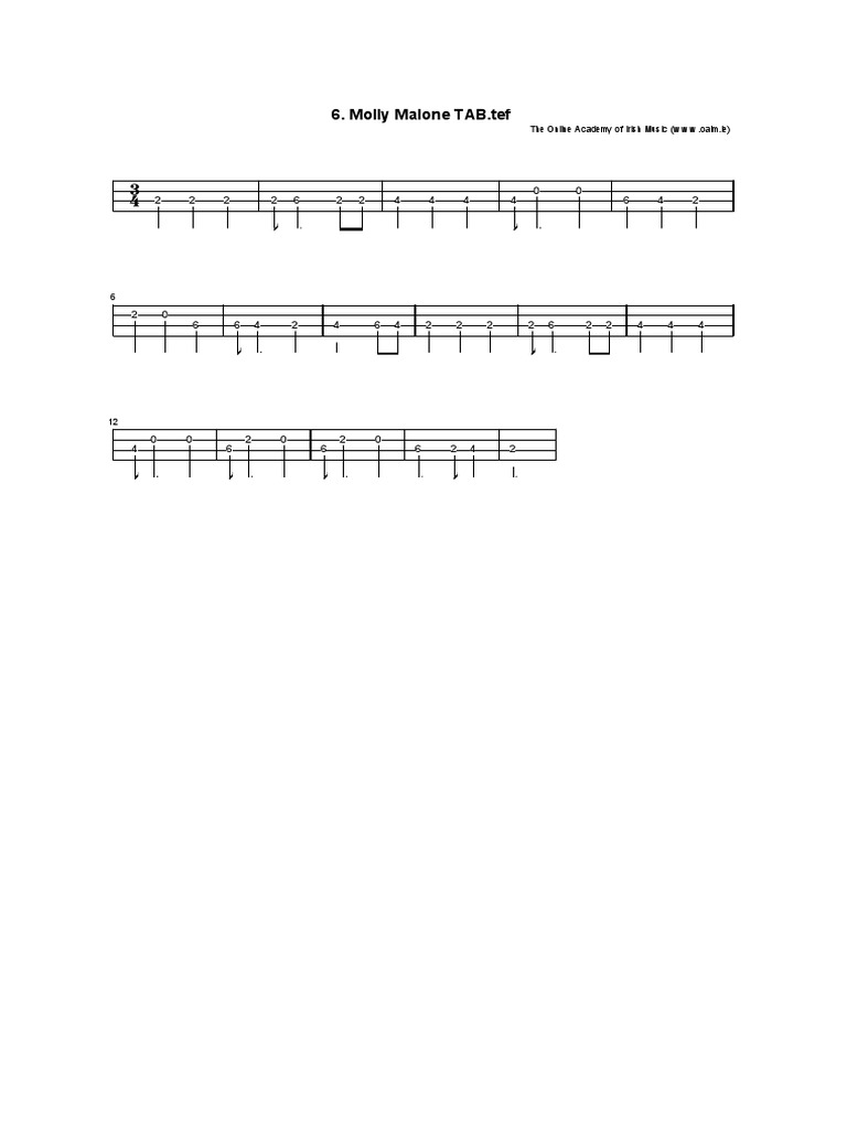 Molly Malone Tabs MandoPr | PDF