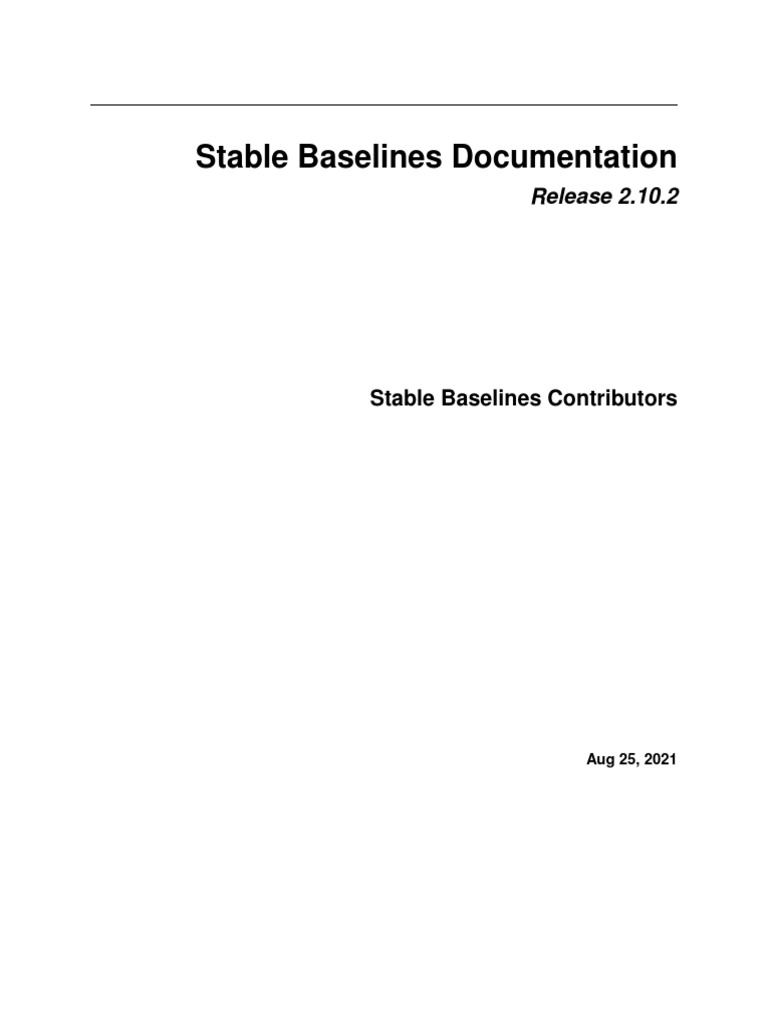 Stable Baselines | PDF | Computer Science | Software Engineering