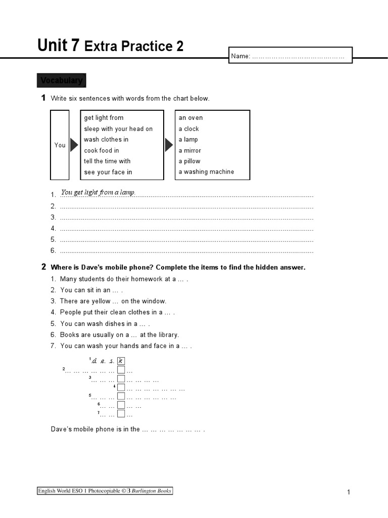 Unit 7: Extra Practice 2 | PDF | Foreign Language Studies