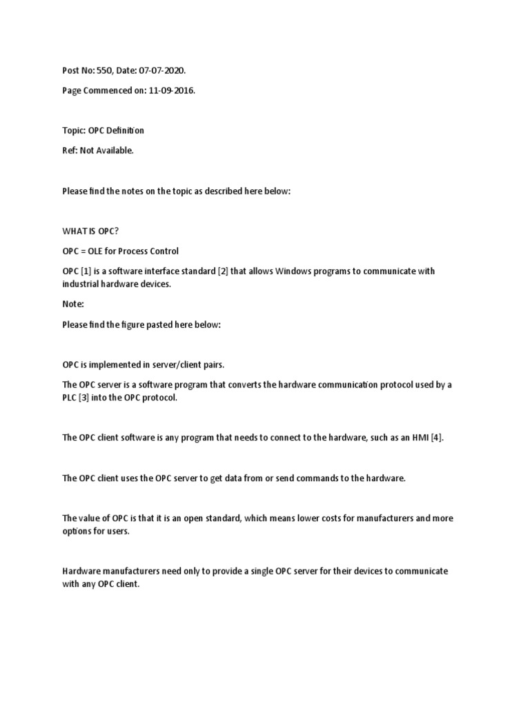 An In-Depth Look at OPC: Its Definition, History, Standards, and Role in Industrial Automation ...