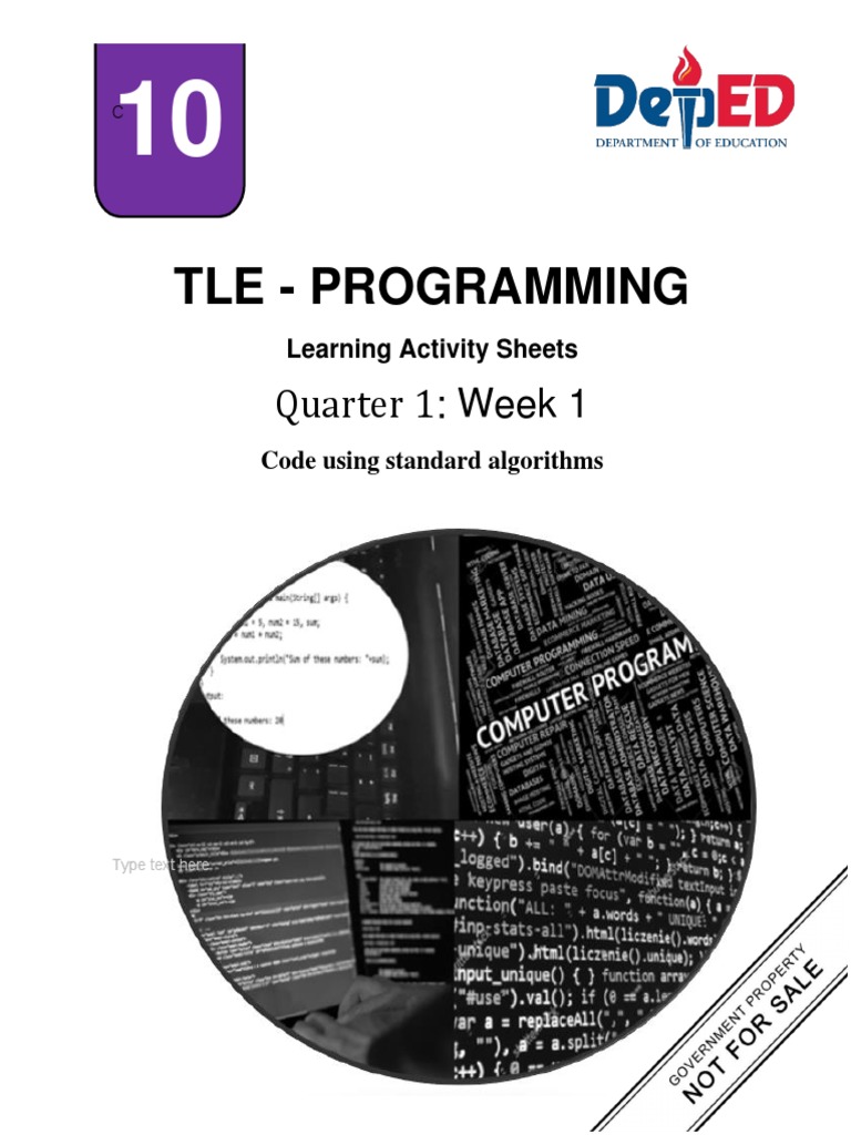 Tle - Programming: Quarter 1: Week 1 | PDF | Entrepreneurship | Computer Programming