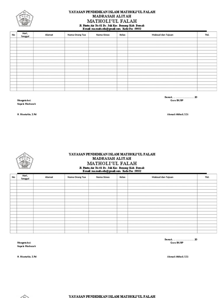 Buku Home Visit | PDF