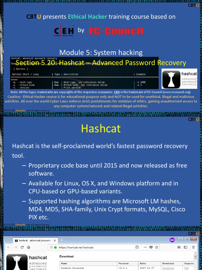 9.1 5.20 Hashcat - Advanced Password Recovery Tool | PDF | Computer Engineering | Software ...