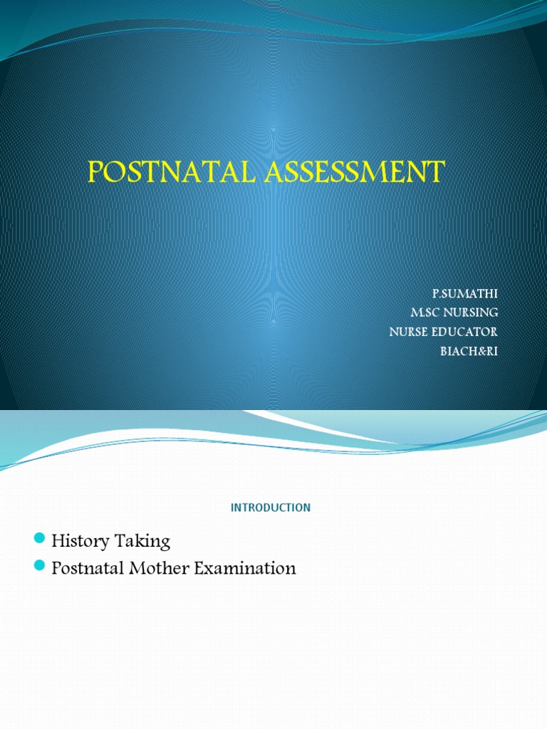 Postnatal Assessment and Care Guide | PDF