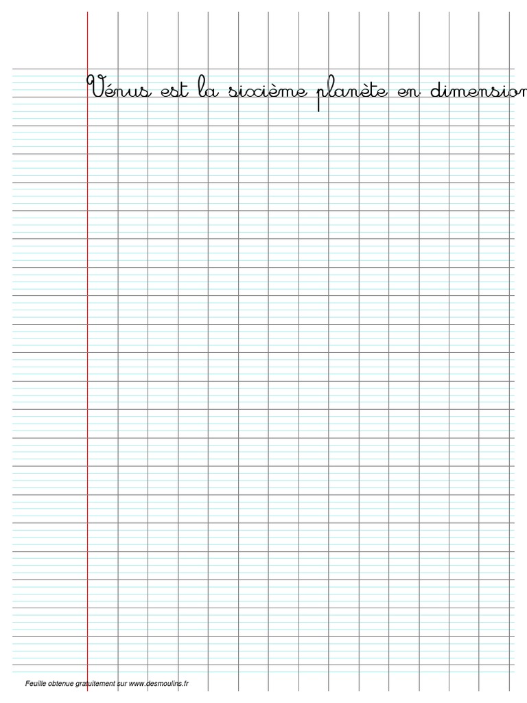 Feuille Apprentissage Ecriture Seyes | PDF
