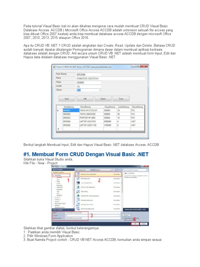 CRUD Dengan VB Net | PDF